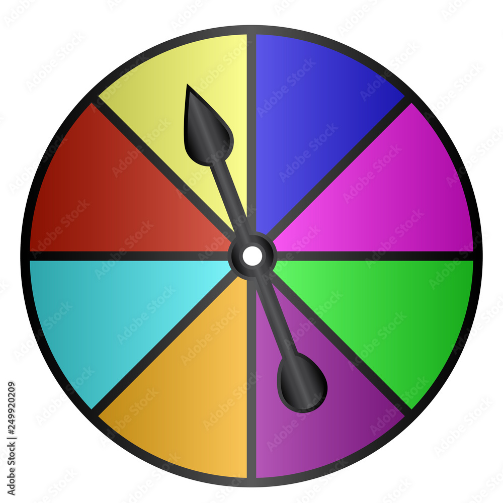 Board Game Color Spinner Vector Illustration Icon Symbol Graphic Stock ...