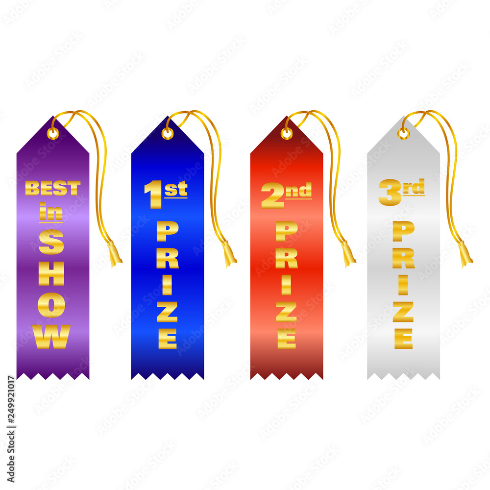 Award Prize Ribbons Vector Illustration Icon Symbol Graphic Stock ...