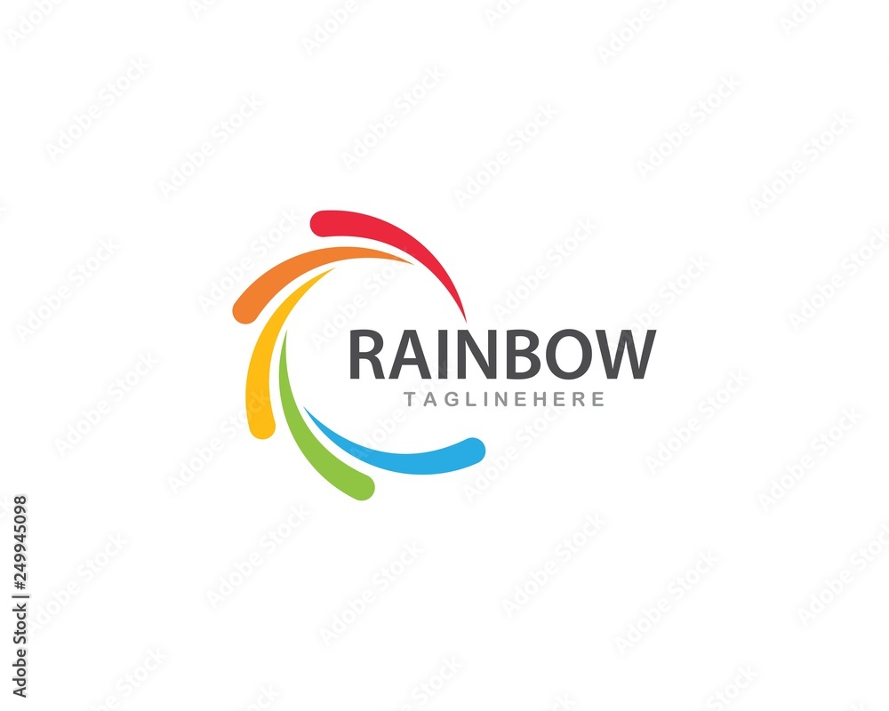 Rainbow logo vector Stock Vector | Adobe Stock