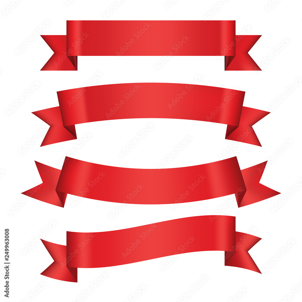 set of red arch banner icon Stock Vector | Adobe Stock