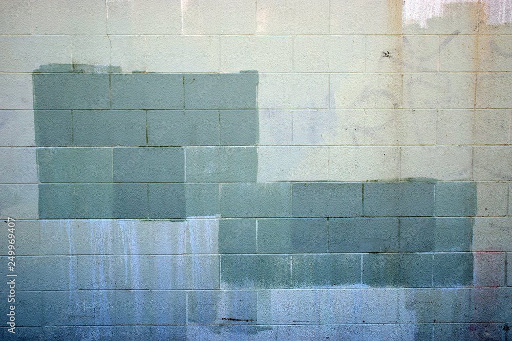 Rough paint concrete cinder block wall background texture Stock Photo ...