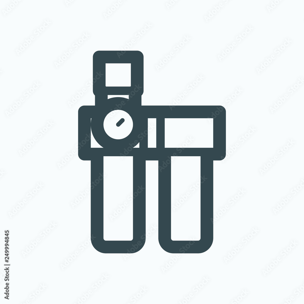 Filter lubricator icon, air filter regulator and lubricator vector icon ...