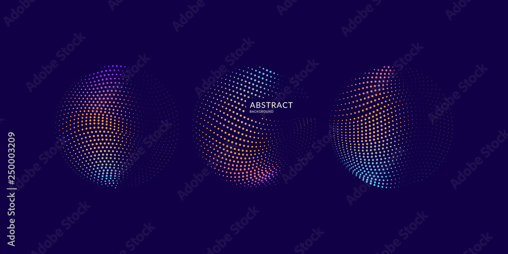 Vector abstract background with dynamic waves, line and particles. Stock Vector | Adobe Stock