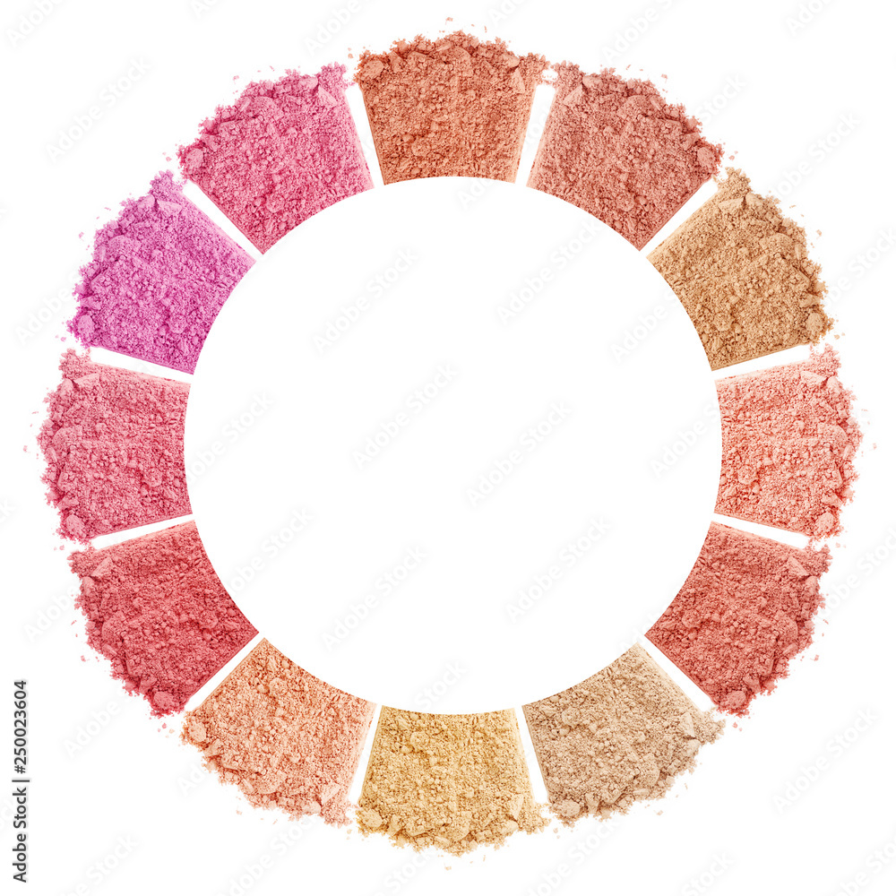 Face powder. Smears of foundation for face. Cosmetic smear. Make up ...