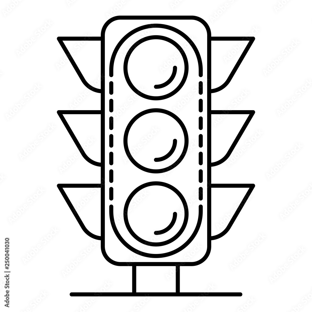 Stop Light Black And White
