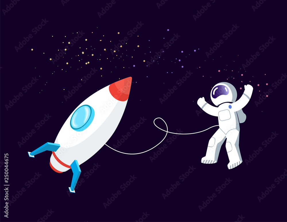 Astronaut Floating In Spaceship