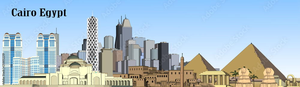 Vector Cairo, Egypt Stock Vector | Adobe Stock