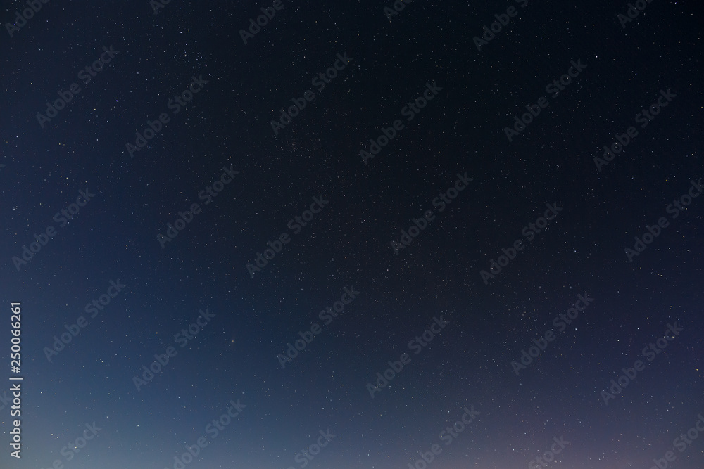 Stars in the night sky. Outer space background with the full moon ...