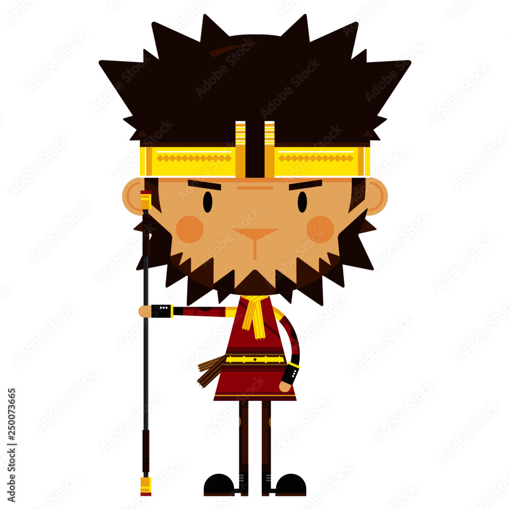 Cartoon Sun Wukong The Mythical Monkey King with Staff Stock Vector ...