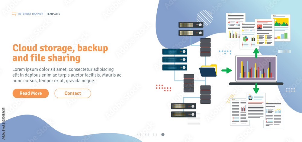 Cloud storage, backup and file sharing. Data server access, file access ...