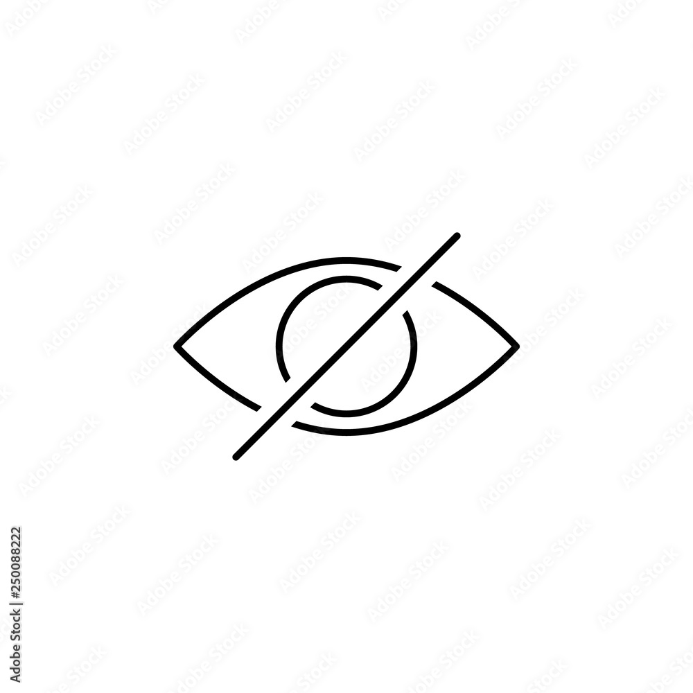 Vektorová grafika „disable eye hide outline icon. Signs and symbols can ...