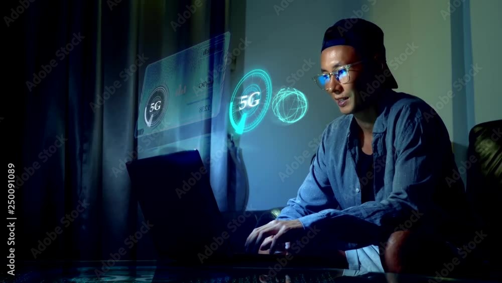 Futuristic network concept. Technology. Digitization of information ...