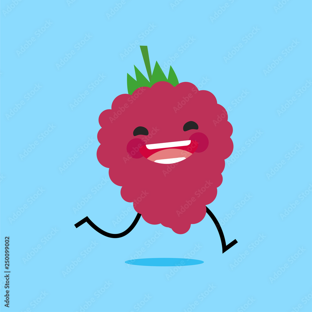 Cartoon Raspberry With Face
