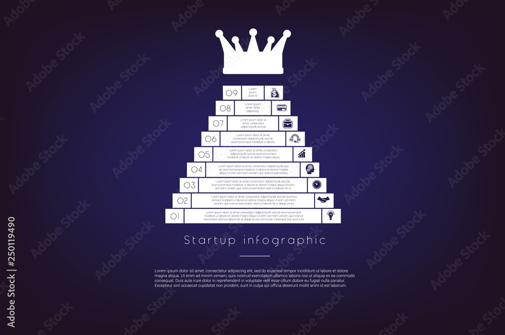 Ladder to success. Concept illustration or background. Startup ...