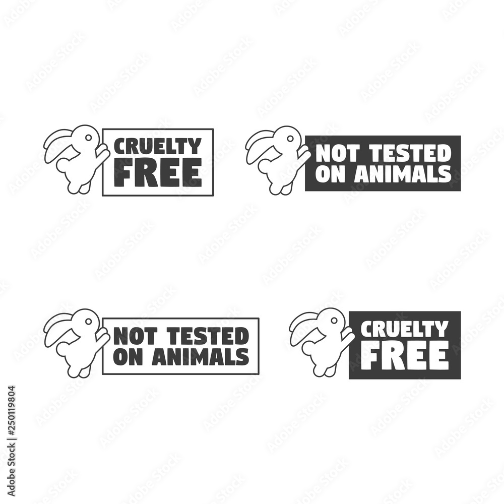 No animals testing icon design. Animal cruelty free symbol. Can be used ...