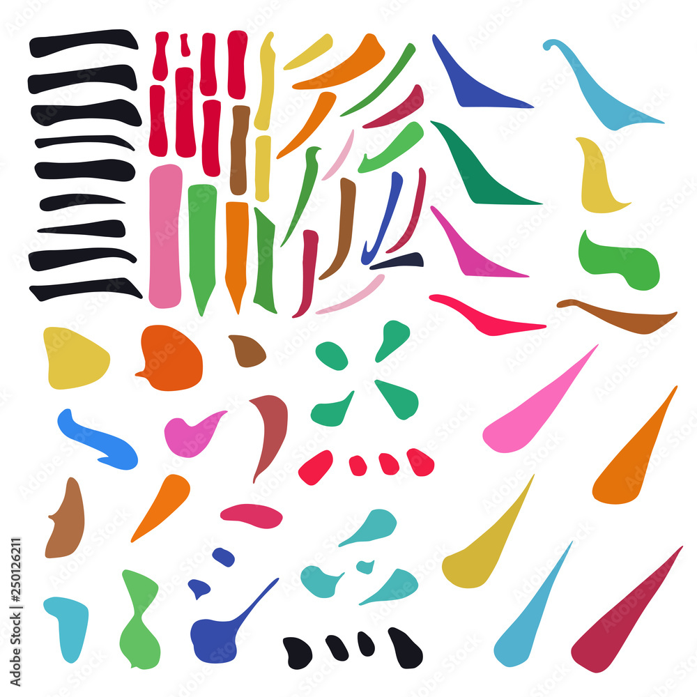 Main Chinese hieroglyphs calligraphy graphic symbol colored element ...