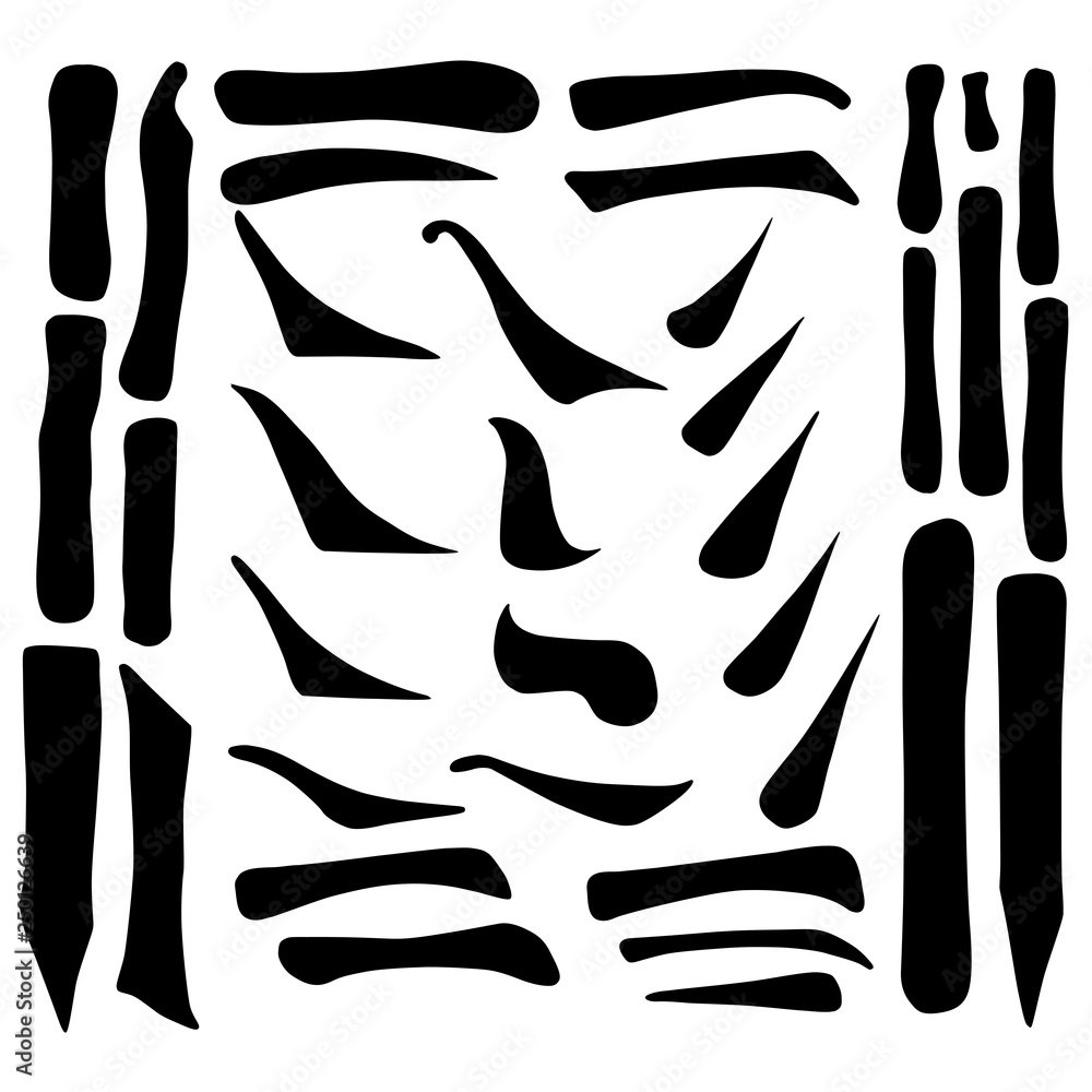 Main Chinese hieroglyphs calligraphy graphic symbol colored element ...