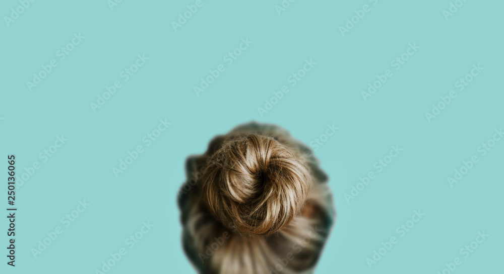 A view of the woman's hair from the back. Fashion and hairdressing ...