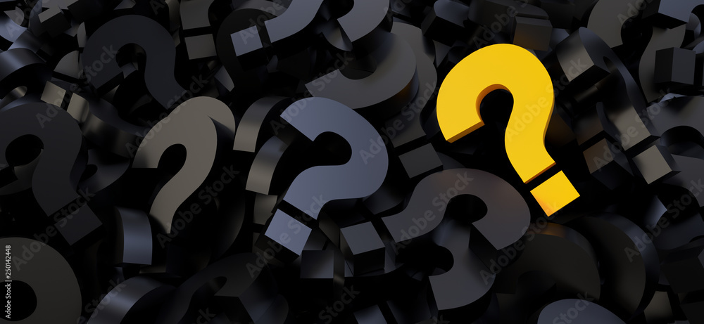 colored question marks background concept. 3D Rendering. Stock Illustration | Adobe Stock