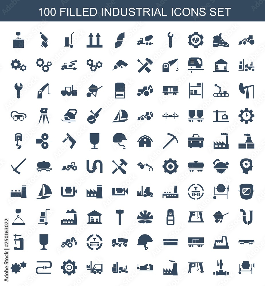 industrial icons Stock Vector | Adobe Stock