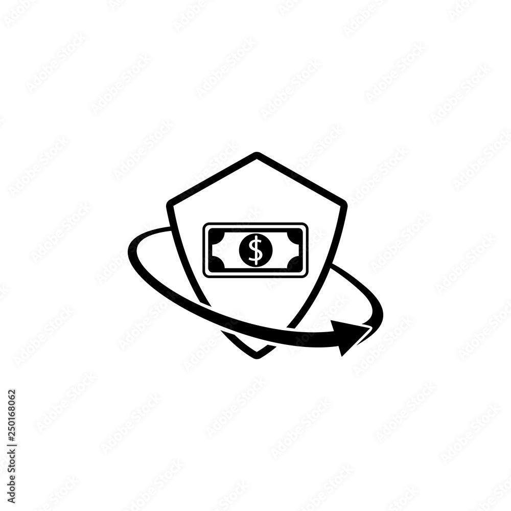 money, dollar insurance. Element of insurance in shield icon. Premium ...