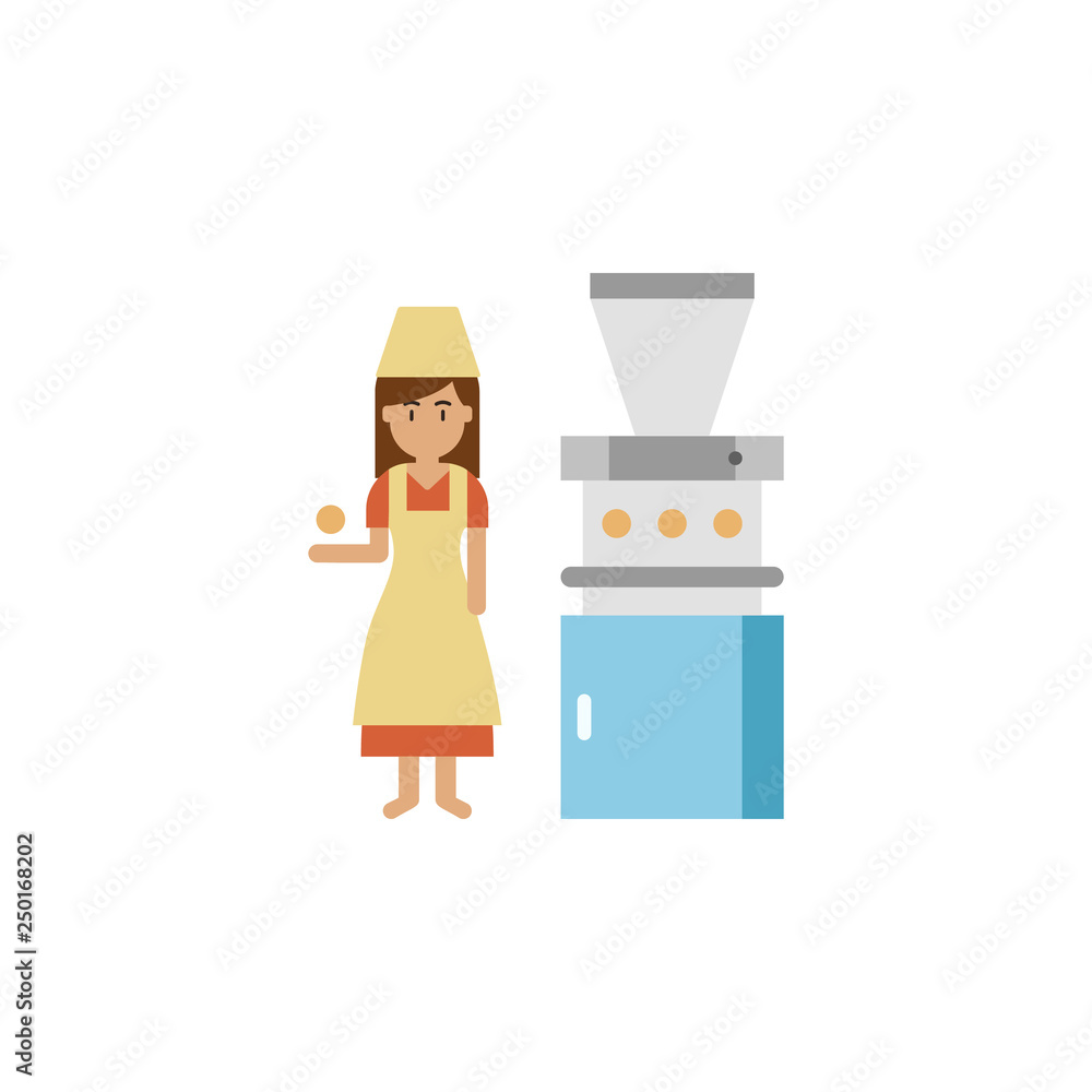 Vetor de dough divider, bakery color icon. Element of color bakery ...