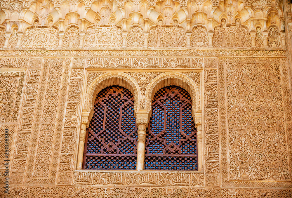 Nasrid Palaces, Alhambra palace complex in Granada, Andalusia, Spain ...