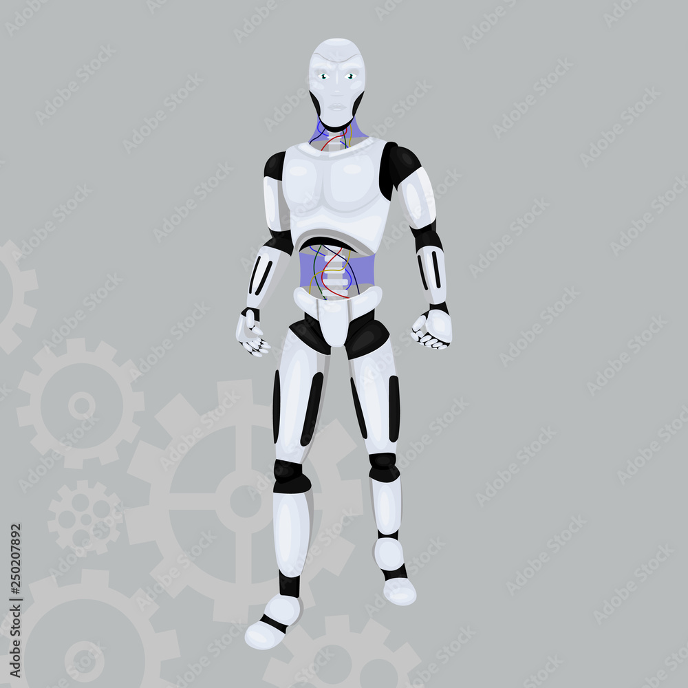 Android Icon Vector Grey