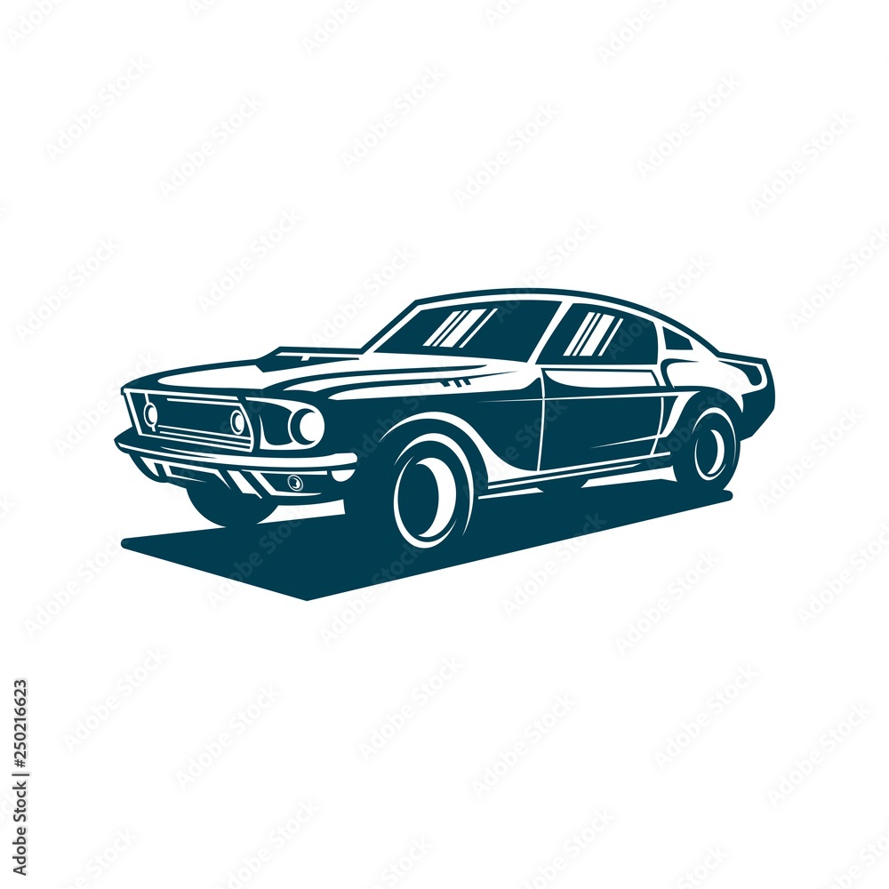 classic car vector Stock Vector | Adobe Stock