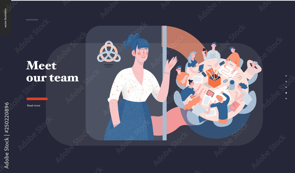 Technology 3 -Meet our team - modern flat vector concept digital ...