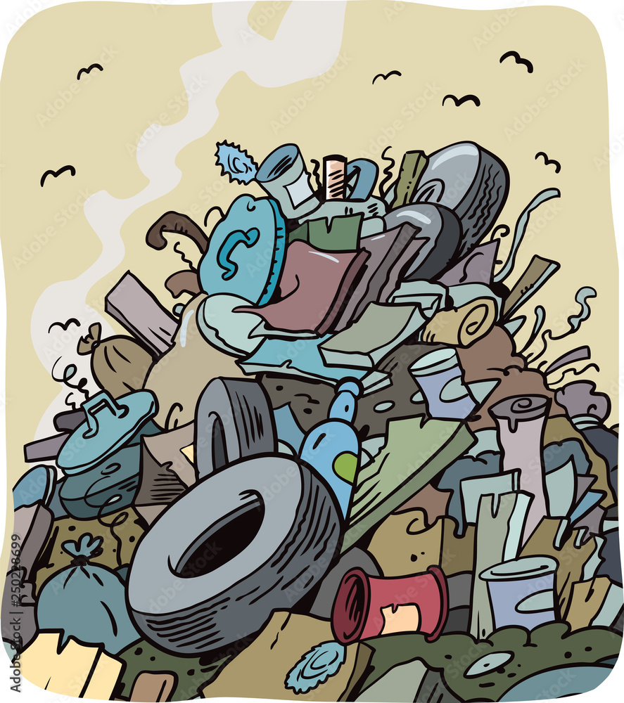 Cartoon Garbage Pile