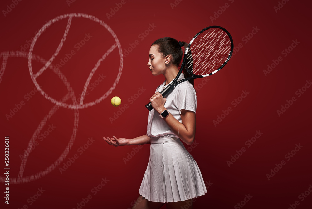 Talk with your raquet, play with your heart. Young tennis player ...