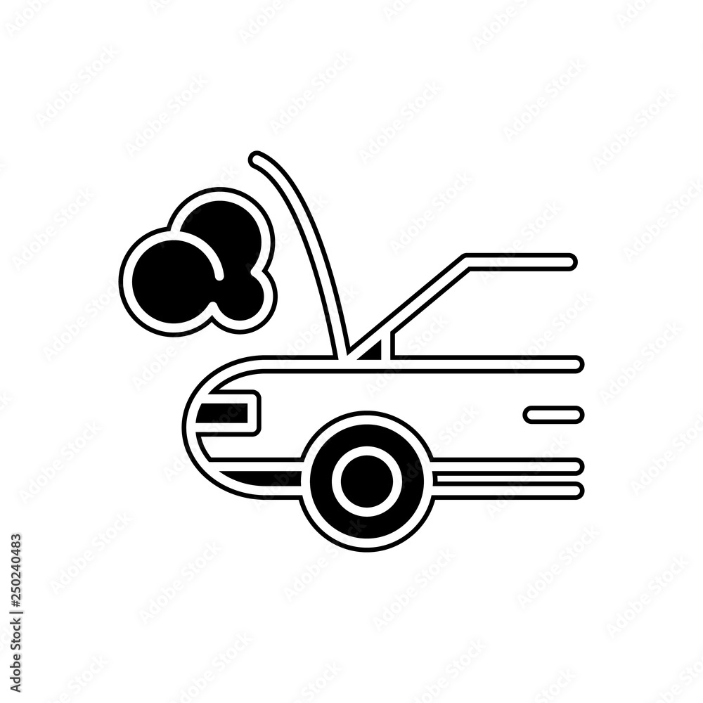 car broken down icon. Element of Cars service and repair parts for ...