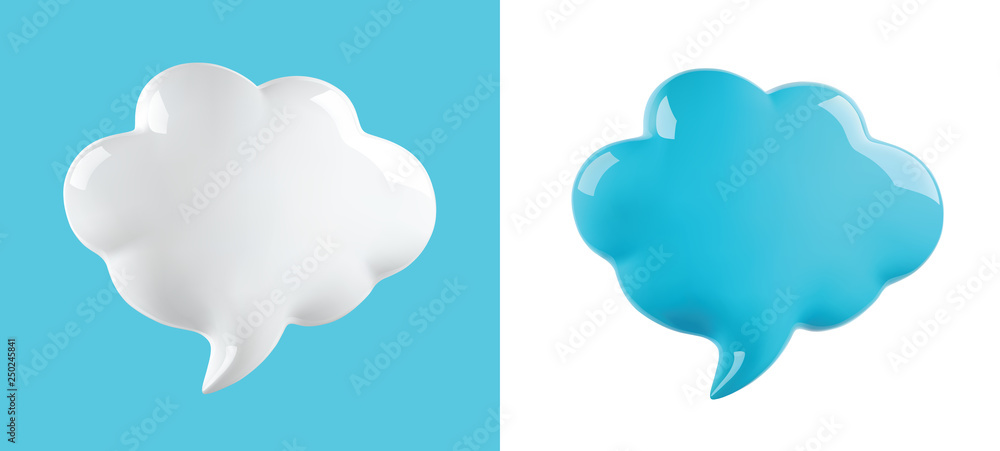 vector glossy cloud bubble, vector illustration Stock Vector | Adobe Stock