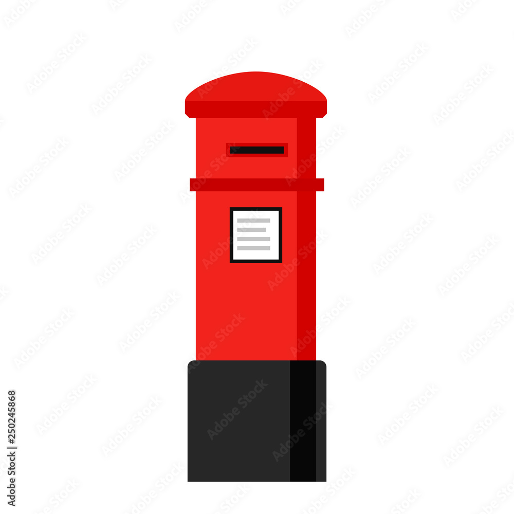 London letterbox icon. Clipart image isolated on white background Stock ...