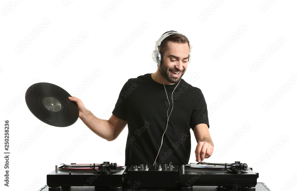 White Dj Background