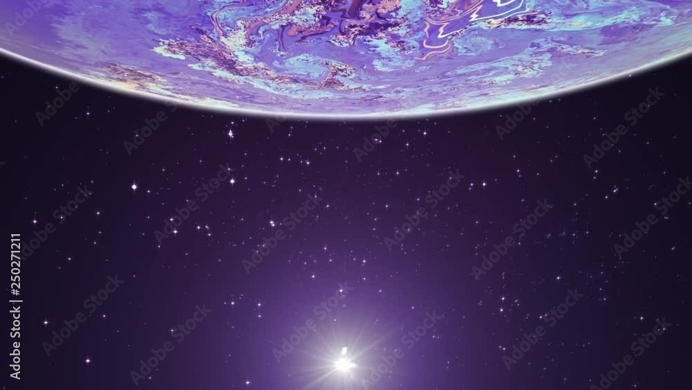 Universe scene with planets, stars and galaxies in outer space showing ...
