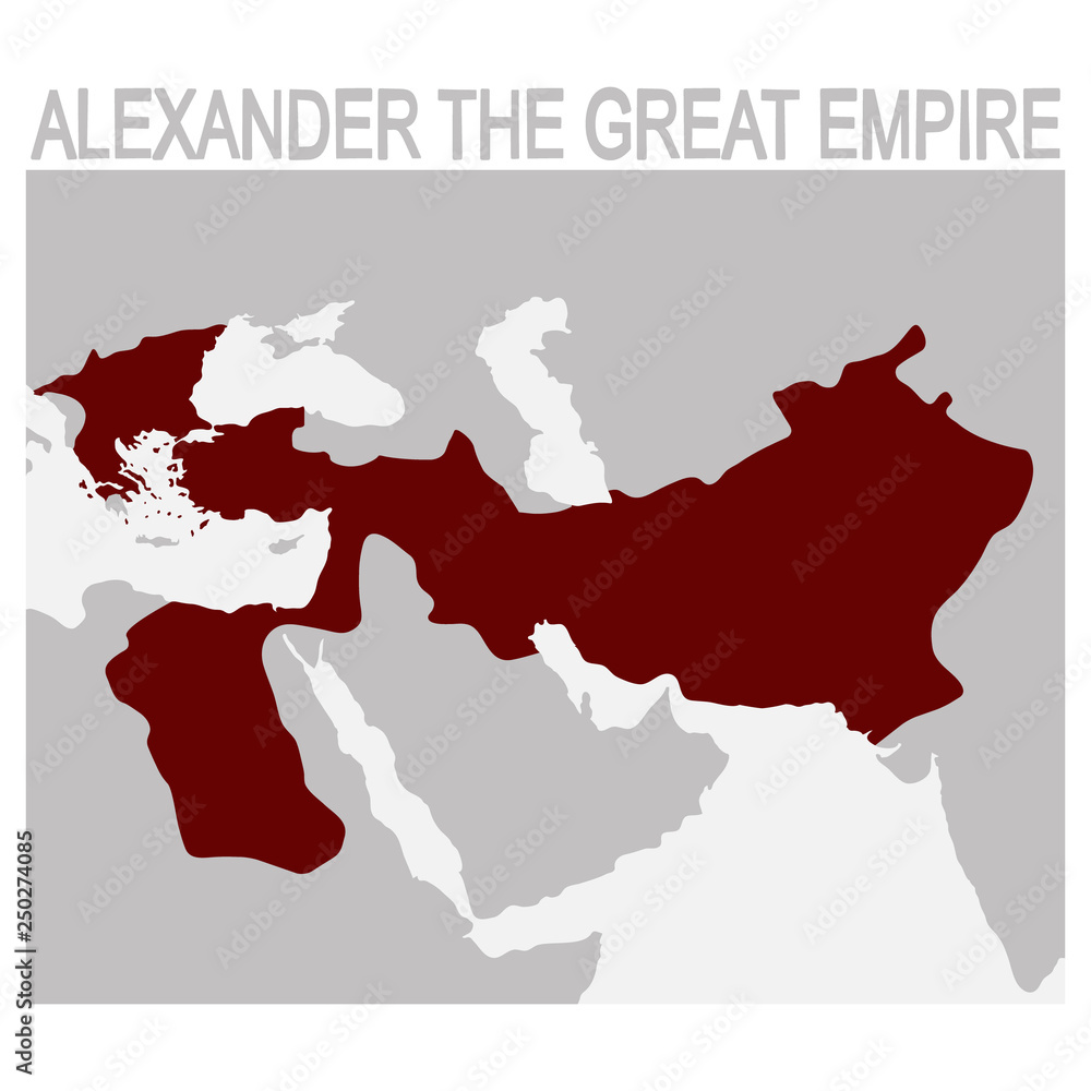 vector map of the alexander the great empire Stock Vector | Adobe Stock