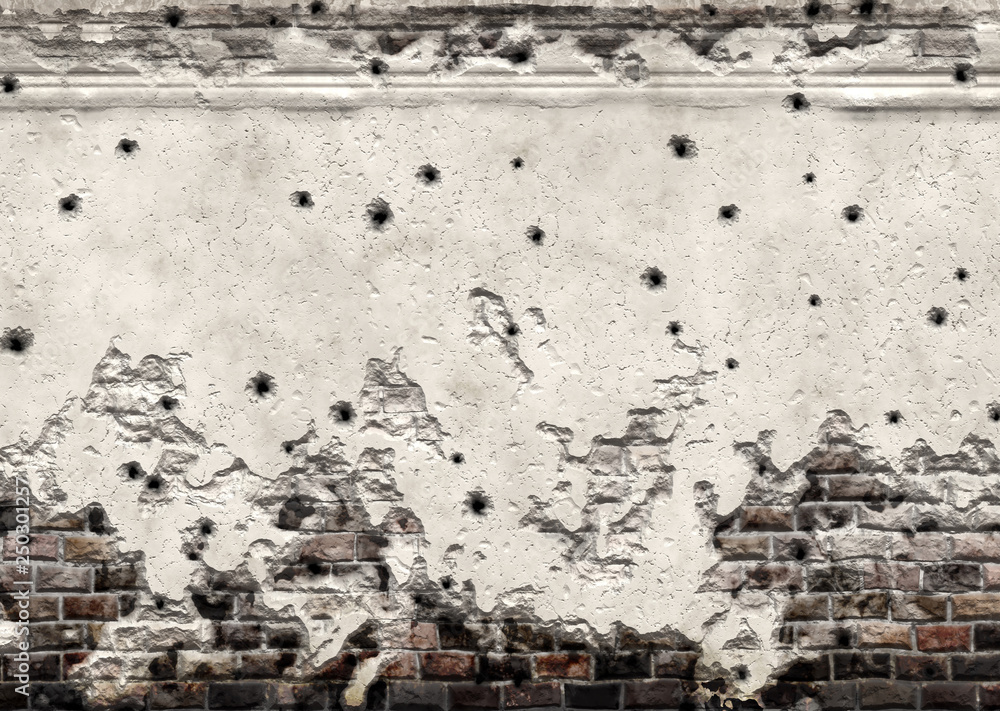 destroyed building wall facade Stock Illustration | Adobe Stock