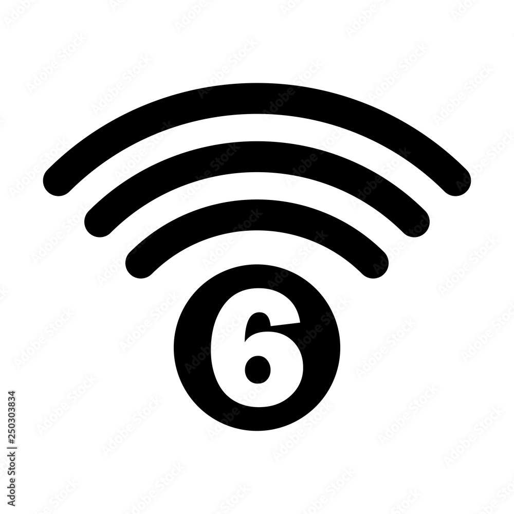 Wi-Fi 6 generation logo Stock Vector | Adobe Stock