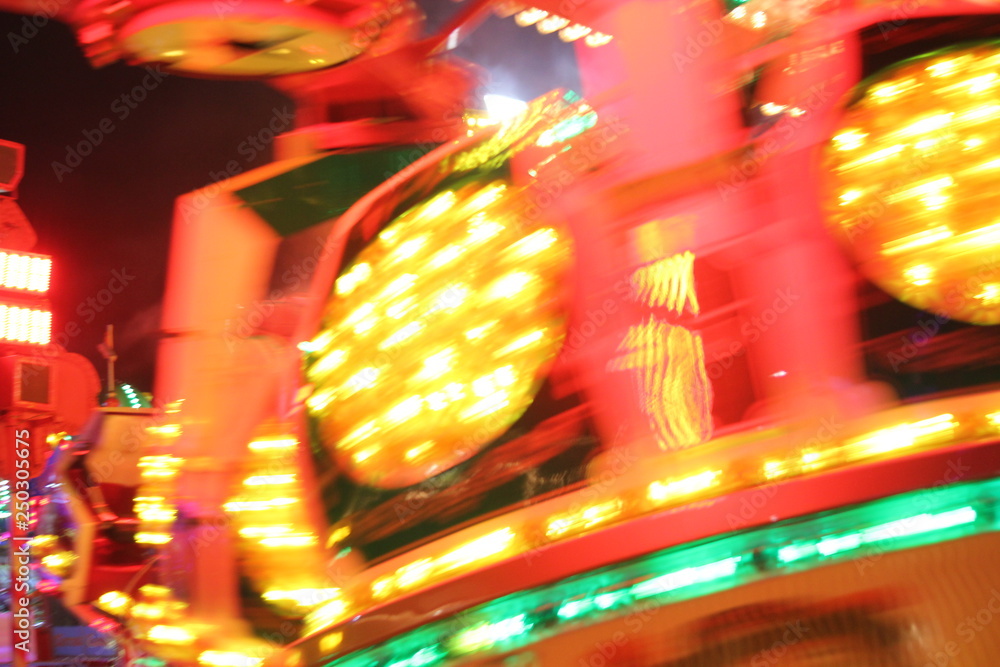 disco lights synthwave neon fairground ride night lights funfair ...