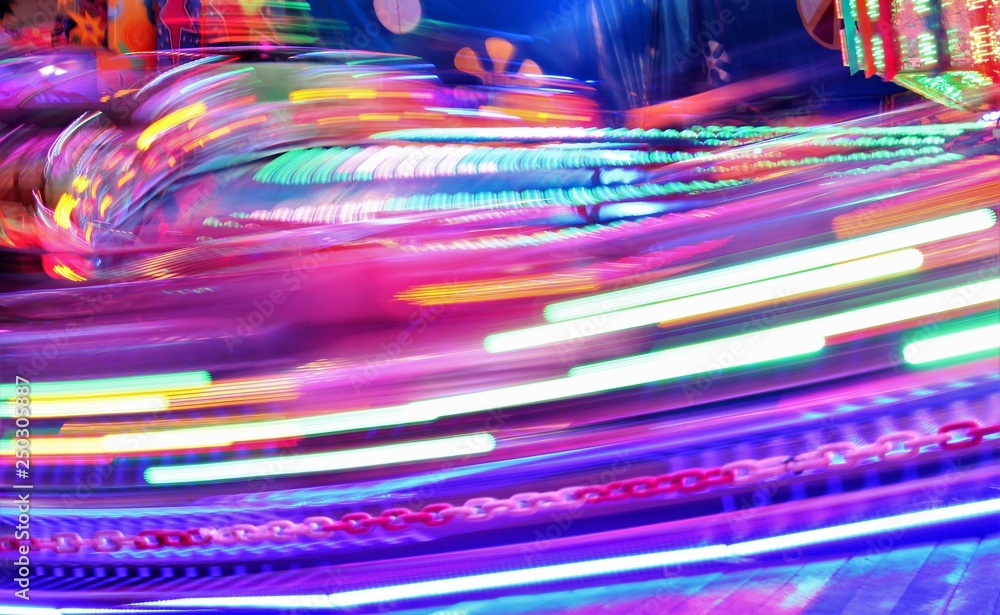 disco lights synthwave neon fairground ride night lights funfair ...