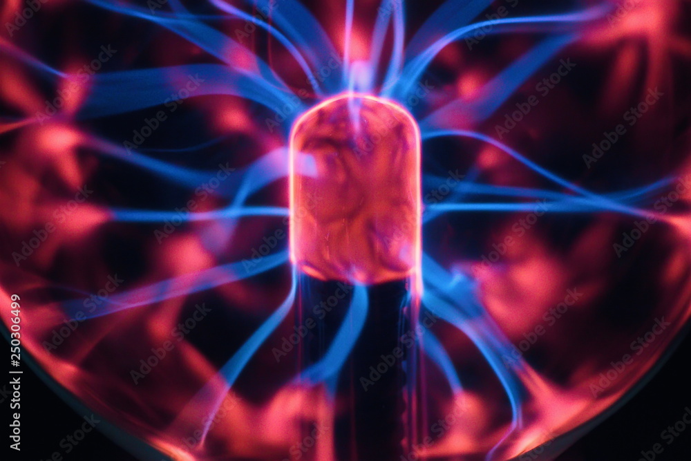 magic plasma lamp by Nikola Tesla.(close-up) Stock Photo | Adobe Stock