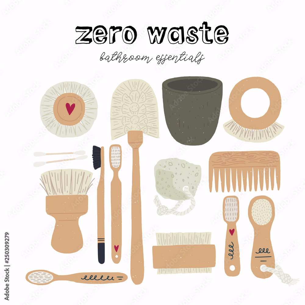 Zero waste clipart illustrations Stock Vector | Adobe Stock