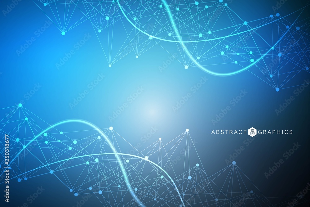 Big Data Visualization Background. Modern futuristic virtual abstract ...