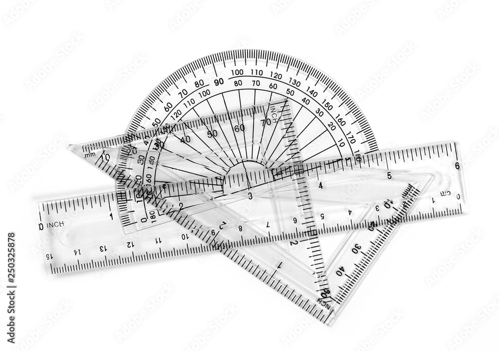 Set transparent rulers isolated on white background Stock Photo | Adobe ...