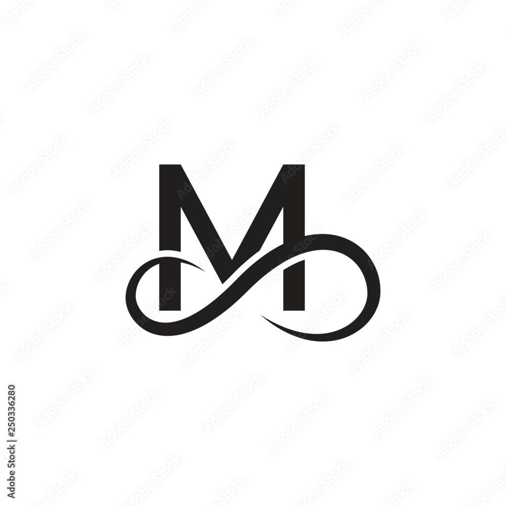 infinity letter m logo vector Stock-Vektorgrafik | Adobe Stock