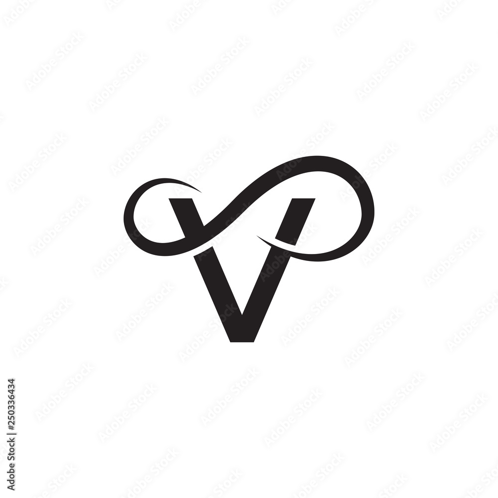 infinity letter v logo vector Stock Vector | Adobe Stock