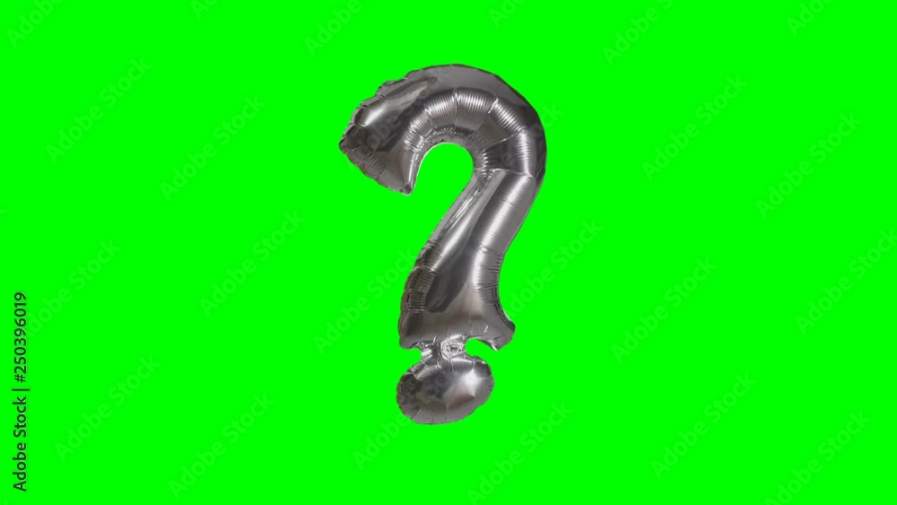 Big ? Sign symbol question mark from alphabet helium silver balloon ...