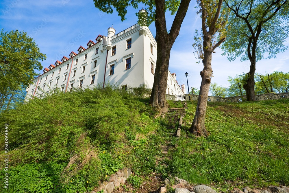 Medieval teutonic knights castle in Ryn, Poland (former Rhein, East ...